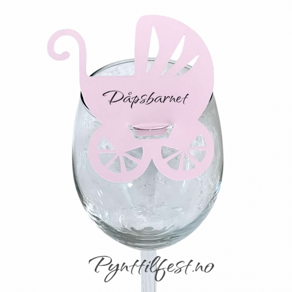 Bordkort Barnevogn Lysrosa 10stk | Pynt Til Fest. Tips, inspirasjon og gode ideer til din fest.