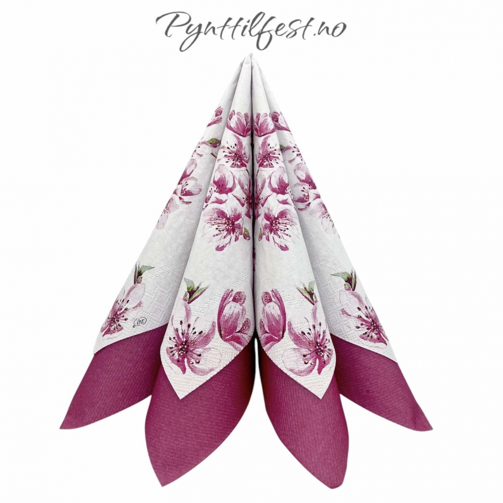 Servietter Lunsj Sakura Rose 20stk | Pynt Til Fest. Tips, inspirasjon ...