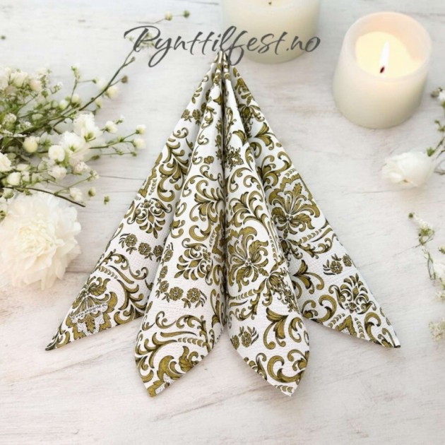 Gull & hvit | Pynt Til Fest. Tips, inspirasjon og gode ideer til din fest.