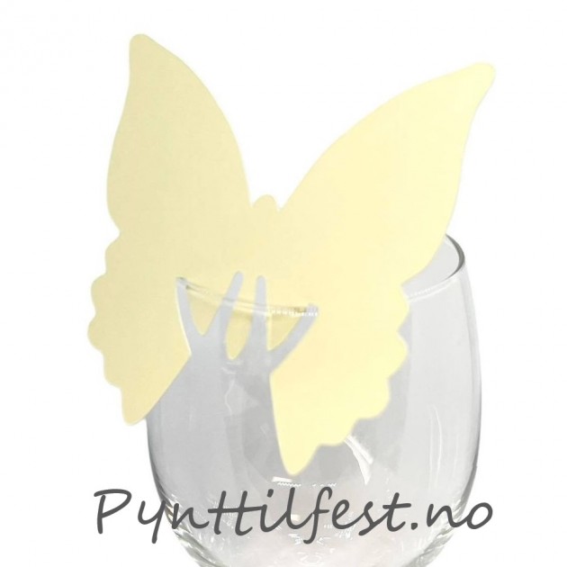 Bordkort Sommerfugl Gul 10stk | Pynt Til Fest. Tips, inspirasjon og ...